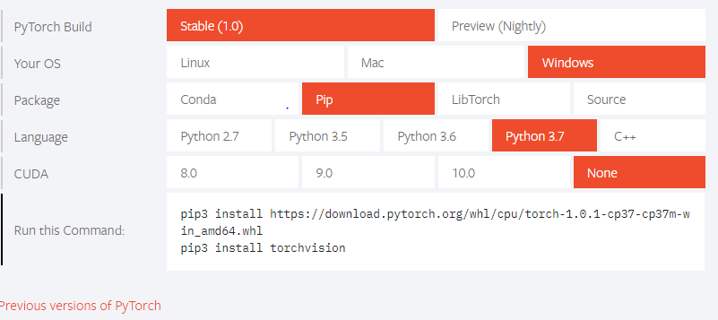 PyTorch环境搭建 - PyTorch官方教程中文版
